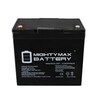 Mighty Max Battery 12-Volt 55 Ah Rechargeable Sealed Lead Acid Internal Thread Battery ML55 ...